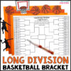 Long Division Games – March Math Activities – Basketball Bracket – Dividing