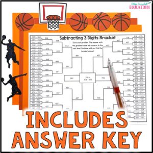 3 Digit Subtraction with Regrouping Game - March Math Activities ...