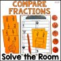 Comparing Fractions with Unlike Denominators Solve the Room Basketball ...
