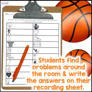 Area and Perimeter Solve the Room Cards - Basketball Theme Math ...