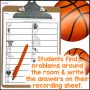 Area and Perimeter Solve the Room Cards – Basketball Theme Math ...
