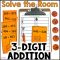 3 Digit Addition Game Solve the Room – Basketball Math Activity