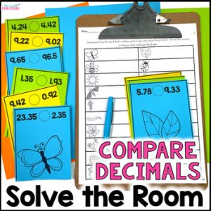 Comparing Decimals Activity - Spring Math Solve the Room Games | Chloe ...