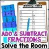 Adding and Subtracting Fractions with Like Denominators – Winter Solve ...