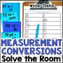 Measurement Conversions – Solve the Room Winter Math Activity Metric ...