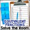Equivalent Fractions Game – Solve the Room – Winter Math – Fractions ...