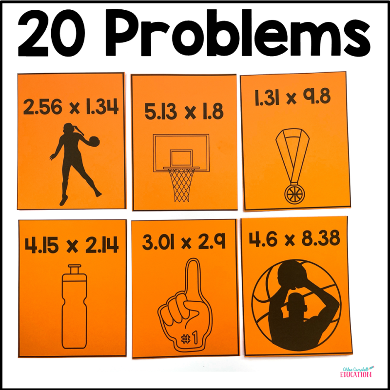 March Madness Math Activity for 4th and 5th Grade Multiplying Decimals ...
