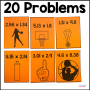 March Madness Math Activity for 4th and 5th Grade Multiplying Decimals ...