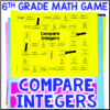 Comparing and Ordering Integers Activity – 6th Grade Math Game Center ...