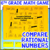 Compare & Order Rational Numbers Board Game 6th Grade Math Spiral ...