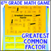 Greatest Common Factor Game – GCF Math Review Activity & Practice for ...