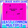 LCM Math Review Activity – Least Common Multiple Game – Fraction Game ...