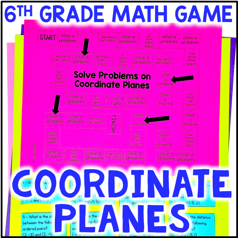 Solving Problems on the Coordinate Plane Review Distance on Coordinate Grid Game | Chloe ...