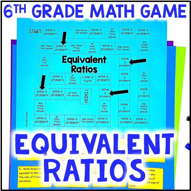 Equivalent Ratios Game for 6th Grade Review – Equivalent Ratio Practice ...