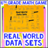 Data Analysis & Real World Data Activity 6th Grade Histogram Dot Plots ...