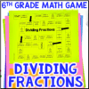 Division of Fractions Game – Dividing Fractions Word Problems Task ...