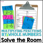 Multiplying Fractions by Whole Numbers – Solve the Room – Math Scoot ...