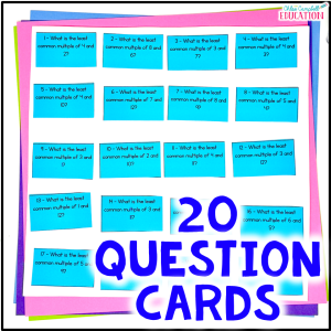 LCM Math Review Activity – Least Common Multiple Game – Fraction Game ...