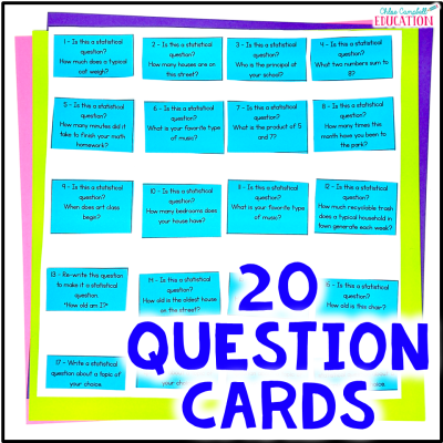 Statistical Questions Activity – 6th Grade Data and Statistics Practice ...
