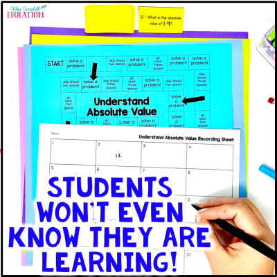 Absolute Value Game – Absolute Value 6th Grade Activity Absolute Value ...