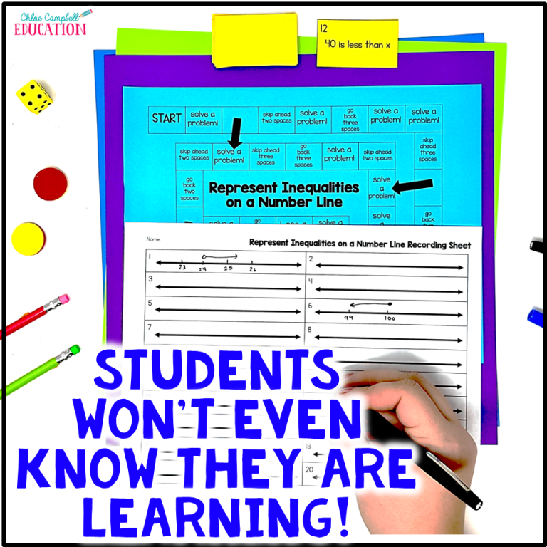 Writing Inequalities on a Number Line Review Game – 6th Grade Math ...