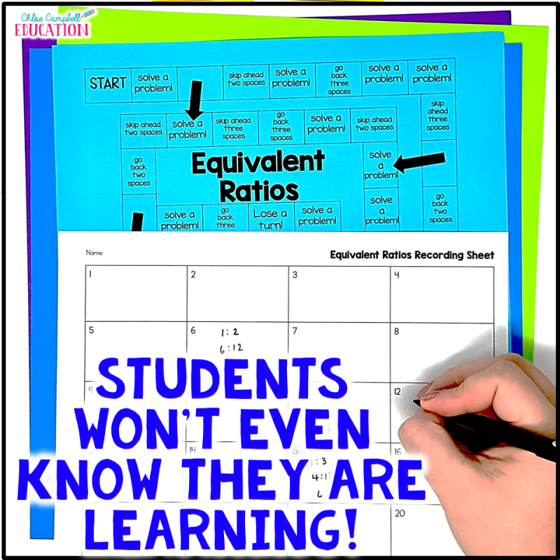 Equivalent Ratios Game for 6th Grade Review – Equivalent Ratio Practice ...