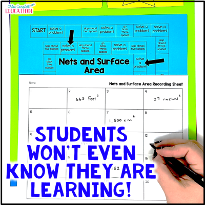 Surface Area of Nets Activity 3D Shapes Nets – 6th Grade Math Spiral ...