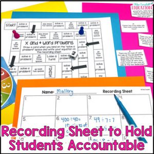 4th Grade One Step Multiplication & Division Word Problems Game Review ...