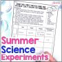 Summer STEM Easy Science Experiments – End of the Year Science ...