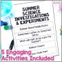 Summer STEM Easy Science Experiments – End of the Year Science ...