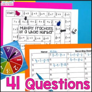 Multiply Fractions by Whole Numbers Game – 4th Grade Fractions Review ...