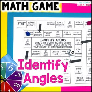 Identifying & Classifying Types of Angles Game 4th Grade Geometry Acute ...