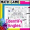 Identifying & Classifying Types of Angles Game 4th Grade Geometry Acute ...