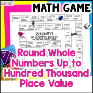 Rounding Whole Numbers and Place Value Game – 4th Grade Math Station ...