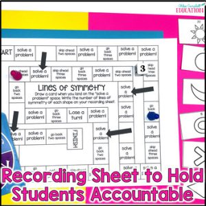4th Grade Lines of Symmetry Activity & Worksheet 4th Grade Geometry ...