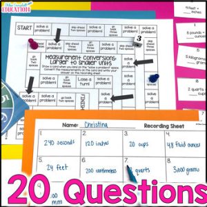 Customary and Metric Conversions Activity Converting Units of ...