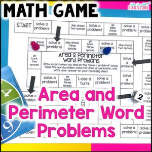 Real World Math Area & Perimeter Word Problems Review Game – 4th Grade ...