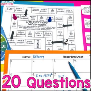 Real World Math Area & Perimeter Word Problems Review Game – 4th Grade ...