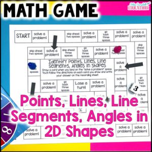 Identify Points Lines Line Segments & Angles 2D Shapes Game 4th Grade ...