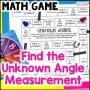 Find the Unknown Missing Angle Measurements Game 4th Grade Math Review ...