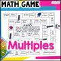 Factors & Multiples Game Multiplication Facts Review Game & Worksheet ...