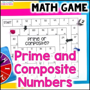Prime & Composite Numbers Board Game Hands On 4th Grade Math Review ...