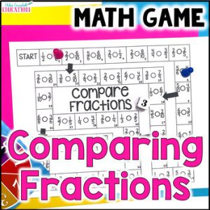 Comparing Fractions in 4th Grade Game Compare Fractions Review Activity ...