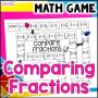 Comparing Fractions in 4th Grade Game Compare Fractions Review Activity ...