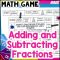 Adding and Subtracting Fractions with Like Denominators Game – 4th ...