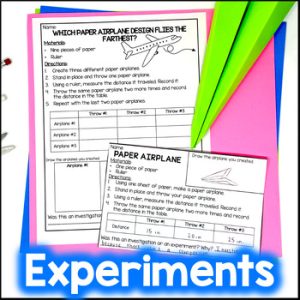 Experiment & Investigation – Paper Airplane Scientific Method Hands On ...