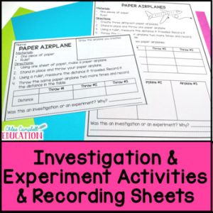 Experiment vs. Investigation - Paper Airplane Scientific Method ...