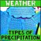 Types of Precipitation Weather Activities for Rain Snow Sleet Hail ...
