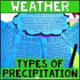 Types of Precipitation Weather Activities for Rain Snow Sleet Hail ...