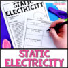 Static Electricity Experiment Activities & Worksheets Forms of Energy ...